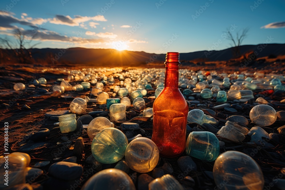 Sprawling landfill site overflowing with mountains of discarded plastic ...