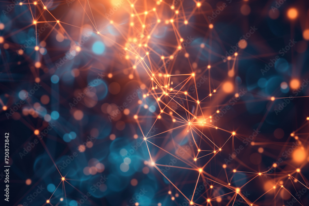 An abstract background for showcasing an interconnected network concept ...