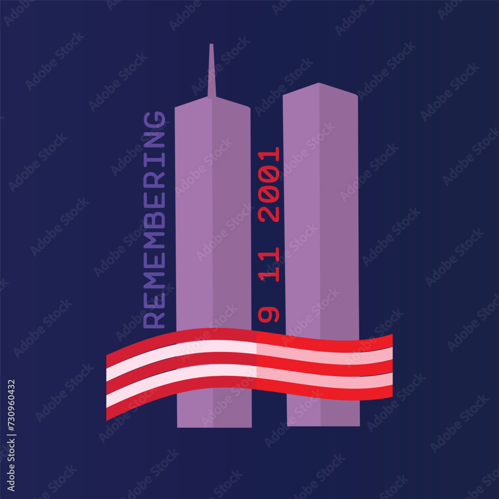 Remembering 9 11 icon clipart avatar logotype isolated vector ...