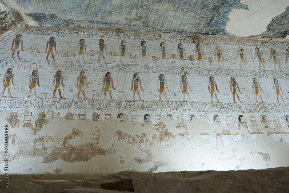 Egyptian hieroglyphs walls in the tomb of Pharaoh Ramses IX Travel ...