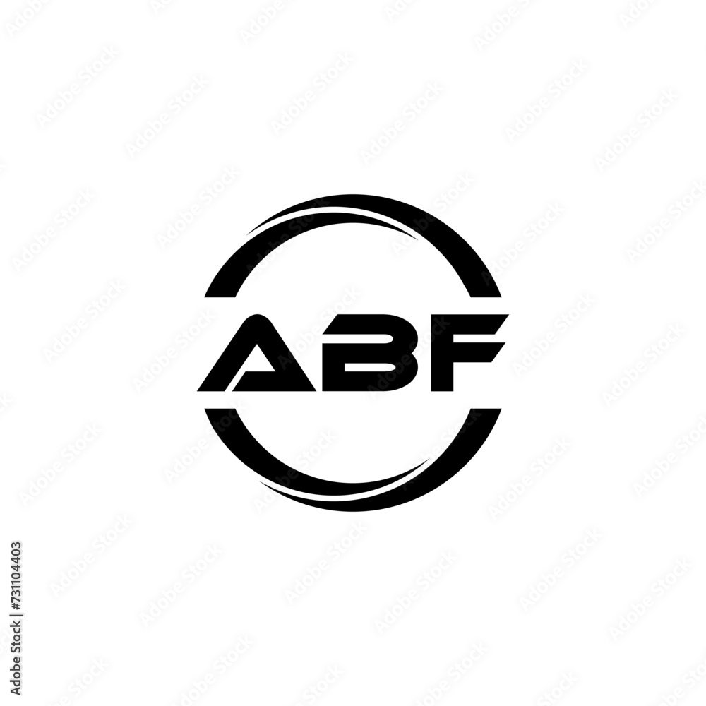 Vector de Stock ABF letter logo design with white background in ...