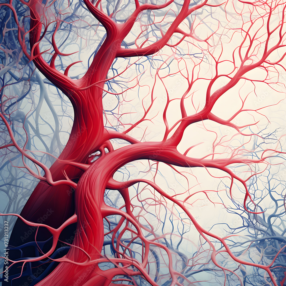 Design a background that showcases the vascular system and its anatomy ...