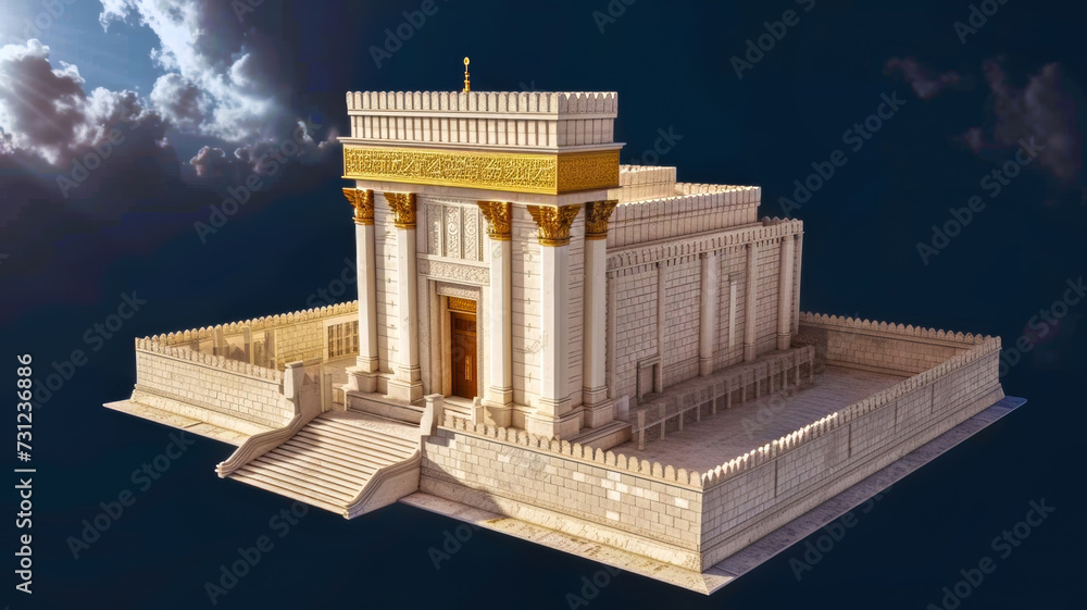 Second Temple of Jerusalem built by Herod in the time of Jesus ...