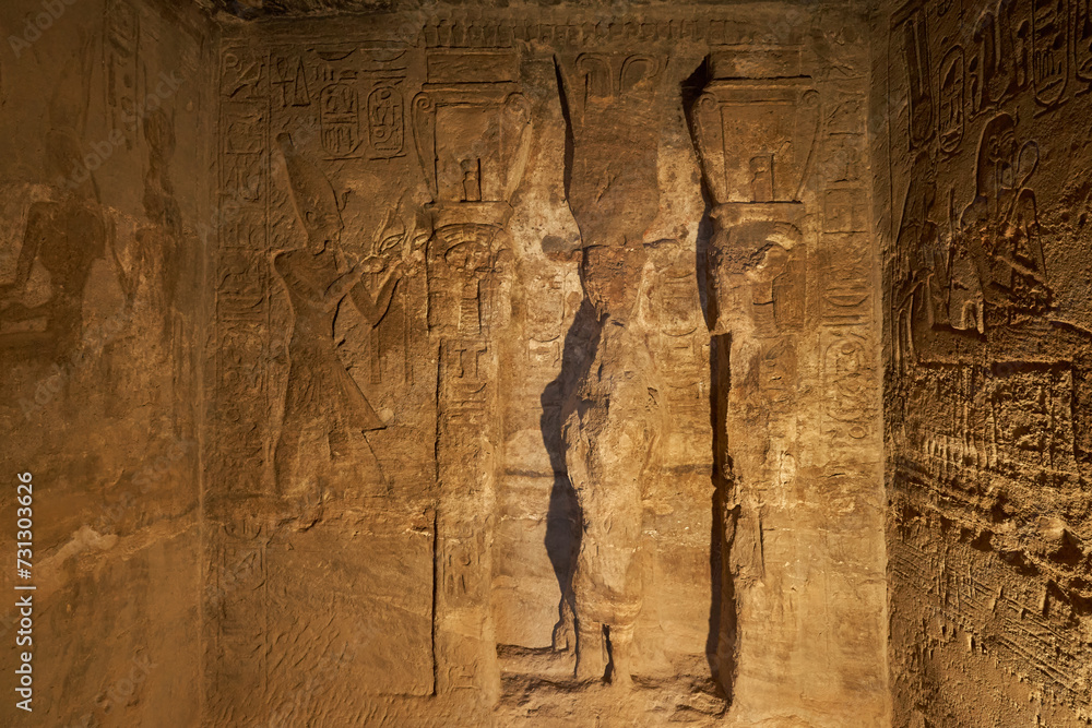 Photo Stock interior footage of the Great Temple of Abu Simbel, the ...
