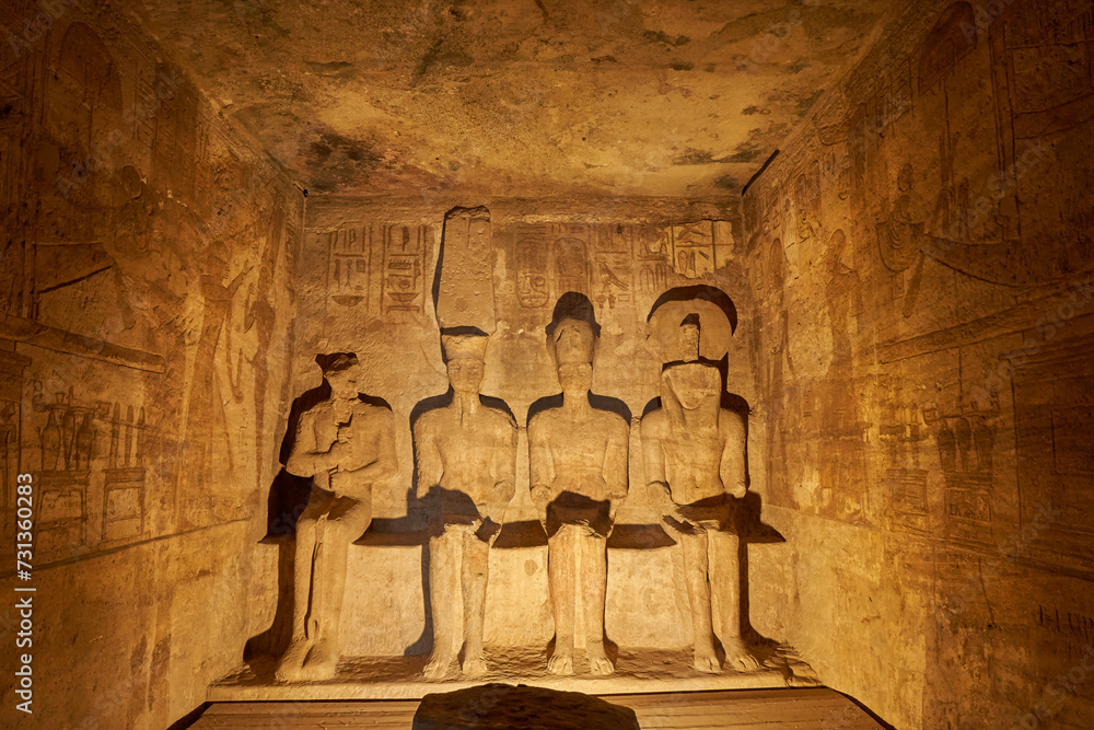 Stock-Foto „interior footage of the Great Temple of Abu Simbel, the ...