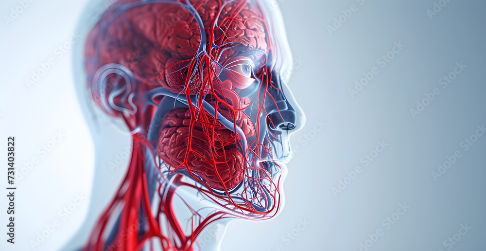 human anatomy 3d illustration of the circulatory system veins and ...
