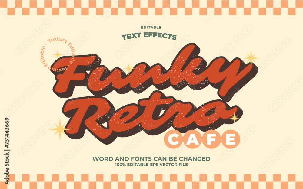 Vintage retro text effects. vintage retro editable text effect alphabet ...