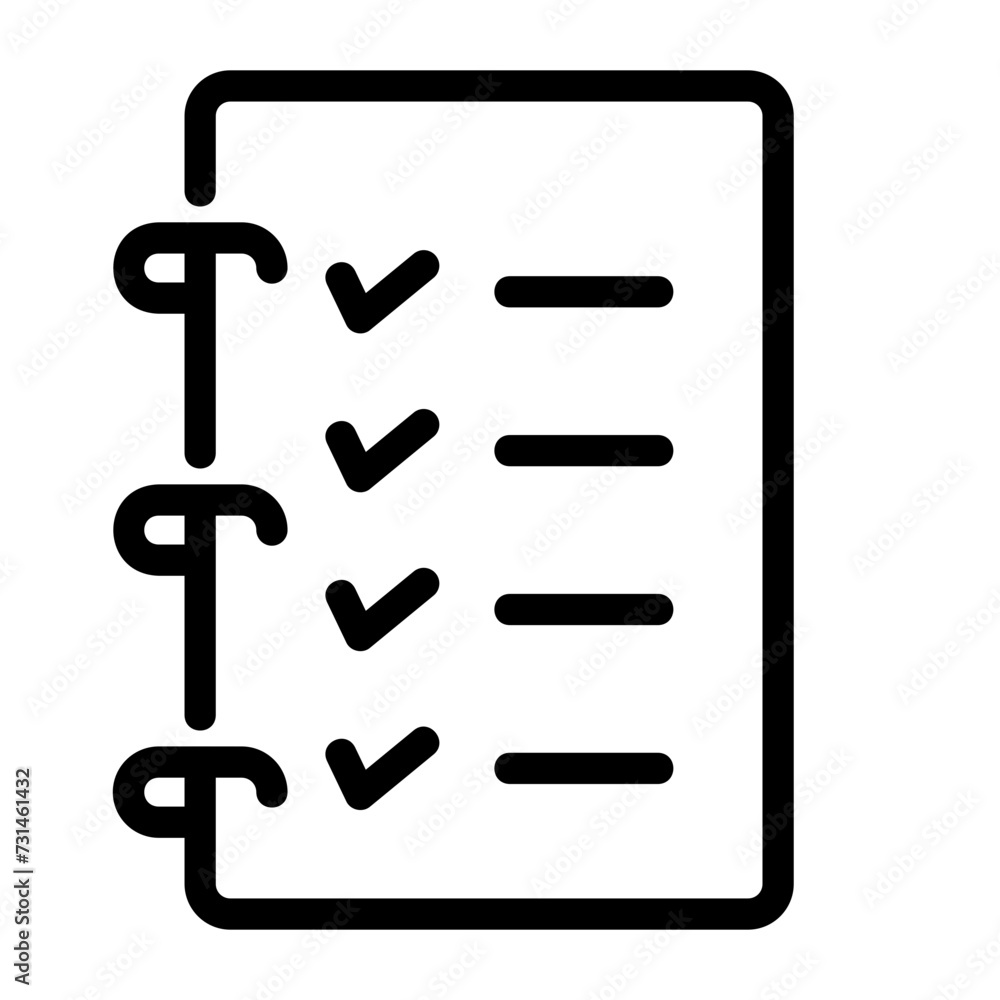 check list outline icon Stock Vector | Adobe Stock