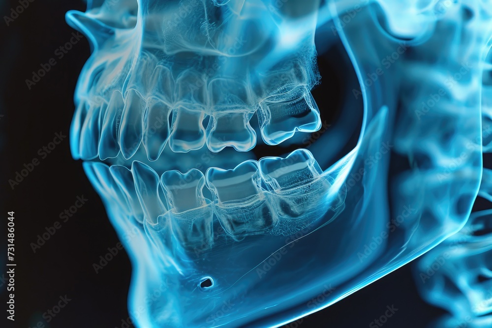 Close Up of Skeletons Mouth and Teeth Revealing Intricate Bone ...