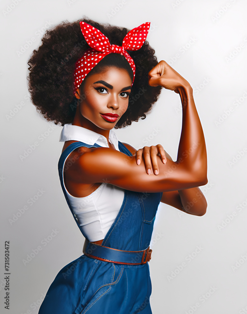 Racial equality. Strong, powerful and courageous African American ...