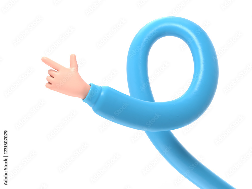 Transparent Backgrounds Mock-up. Cartoon character hand pointing ...