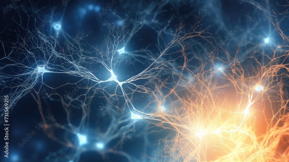 Abstract microscopic neural connections mycelium background nerve mind ...
