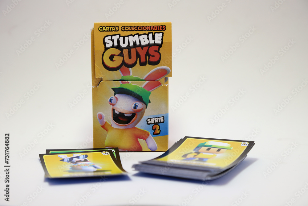 Stumble Guys collectible card game. Board game for children with the ...
