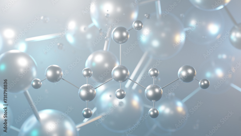 glycerol molecular structure, 3d model molecule, glycerine, structural ...