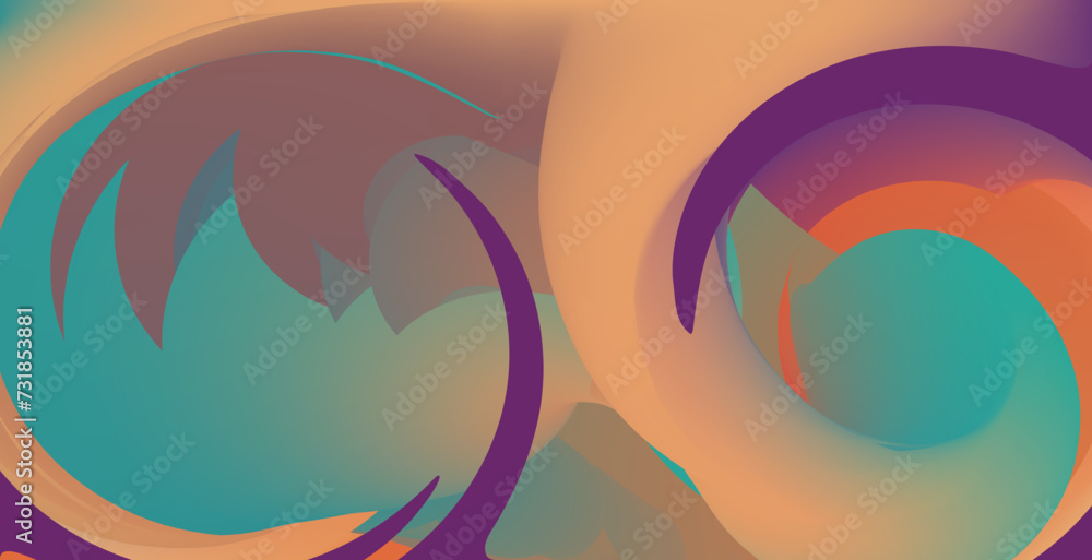 Abstract wavy liquid background. Gradient mesh. Variation set. Blue ...