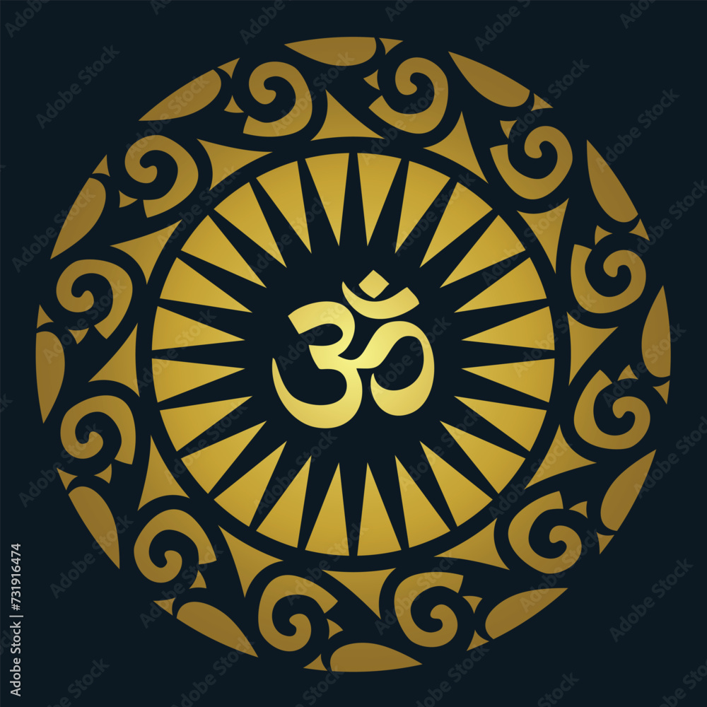 Om Jali design, Om cnc cut jali, corian jali for Temple Mandir door ...