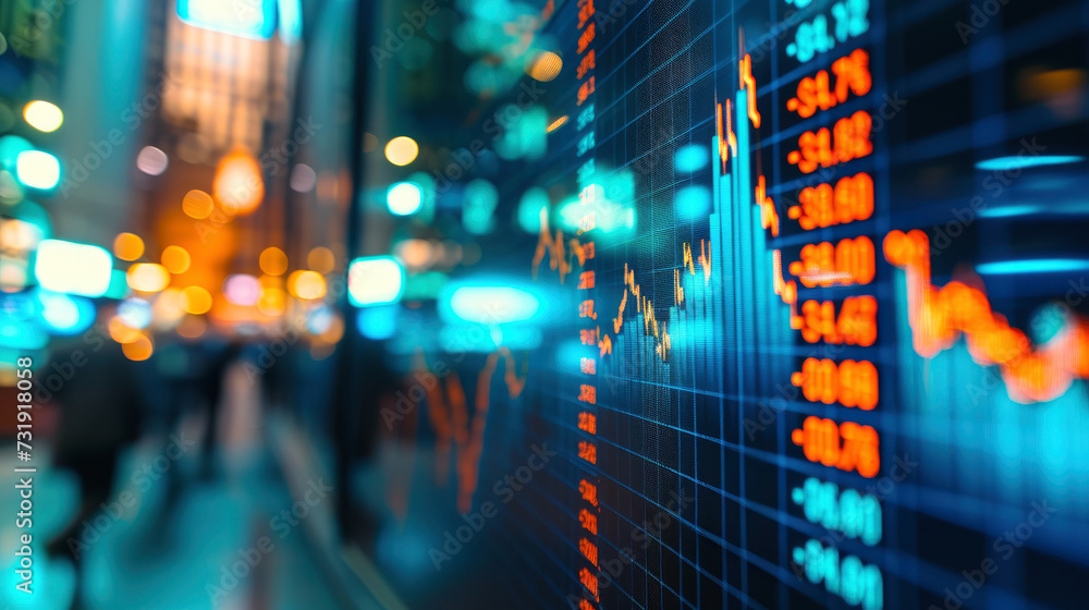 Witness the pulse of financial growth on a stock exchange floor, where ...