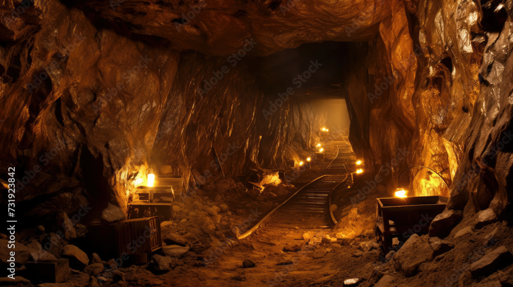 Gold Mine. The hidden world of mining, this image captures the ...