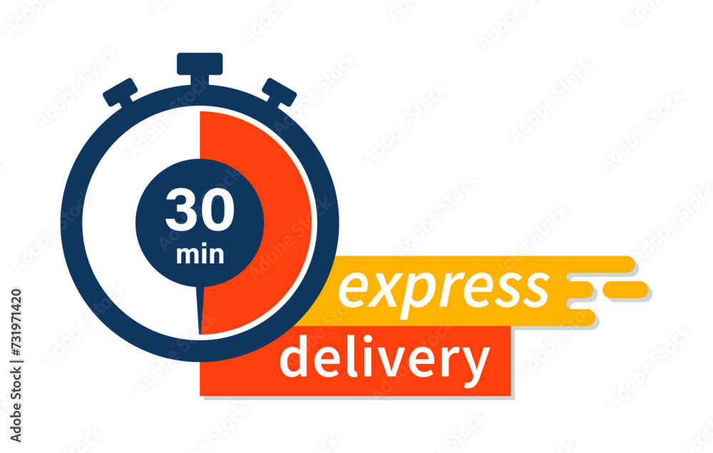 Express delivery fast shipping service vector illustration image with ...