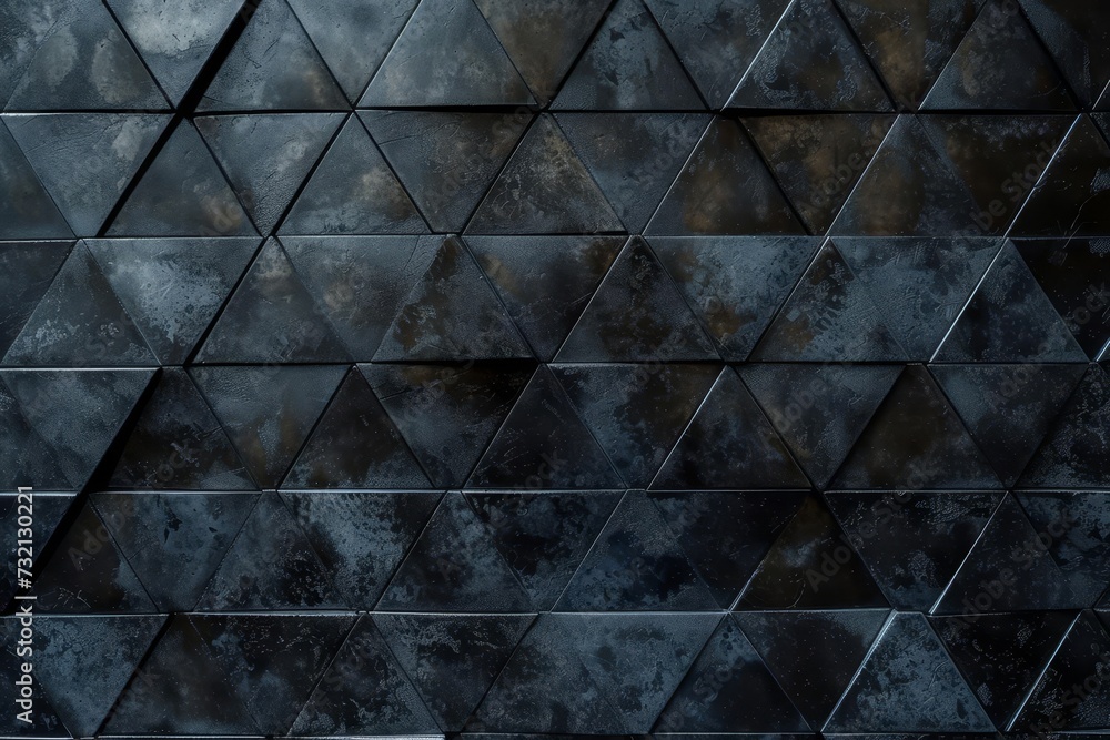 Polished Semi-gloss wall background with triangular tiles Offering a ...
