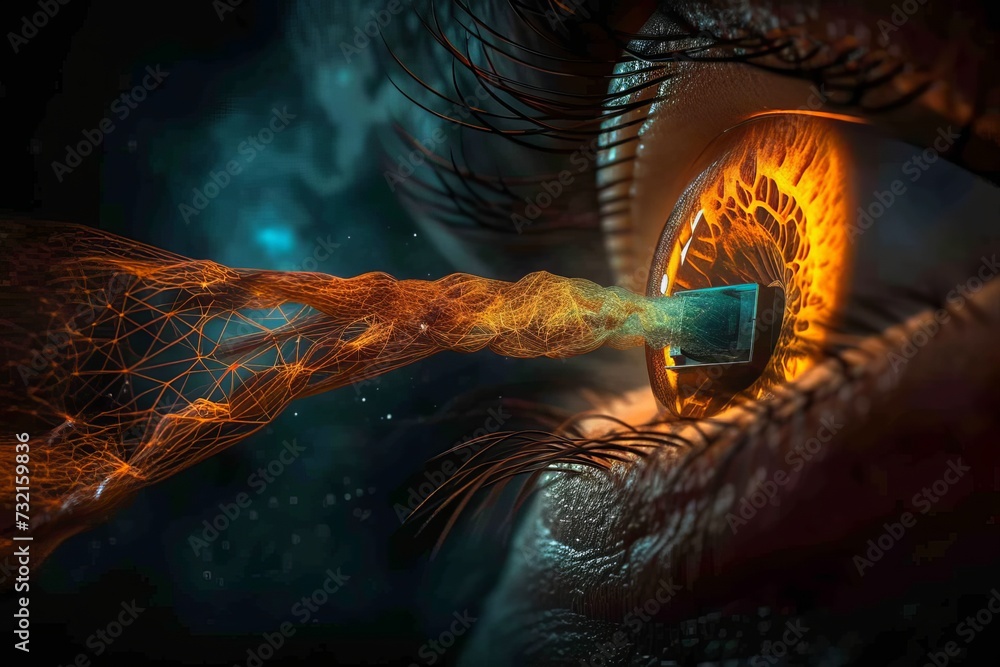 Human Cyborg AI Eye lateral geniculate nucleus. Eye refractive error ...