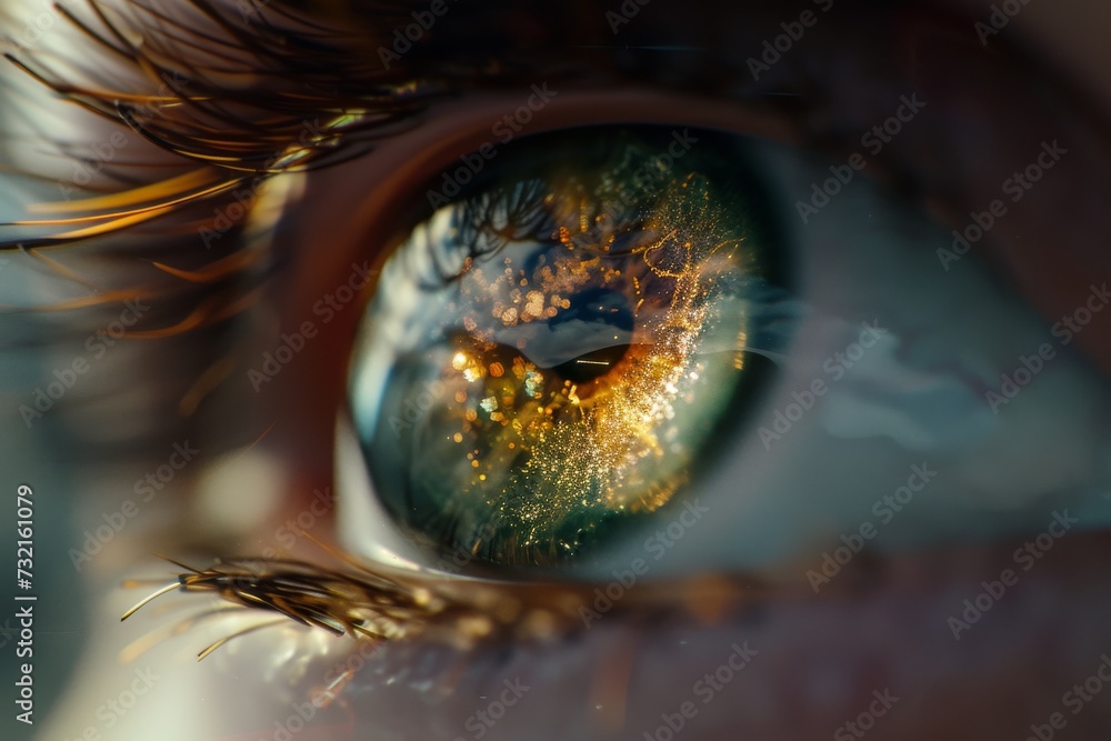 Human Cyborg AI Eye eye doctor. Eye refractive lens exchange optic ...
