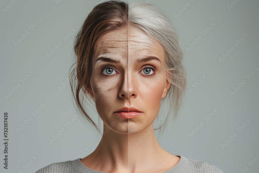 Aging radiant. Comparison young to old generation age discrimination ...