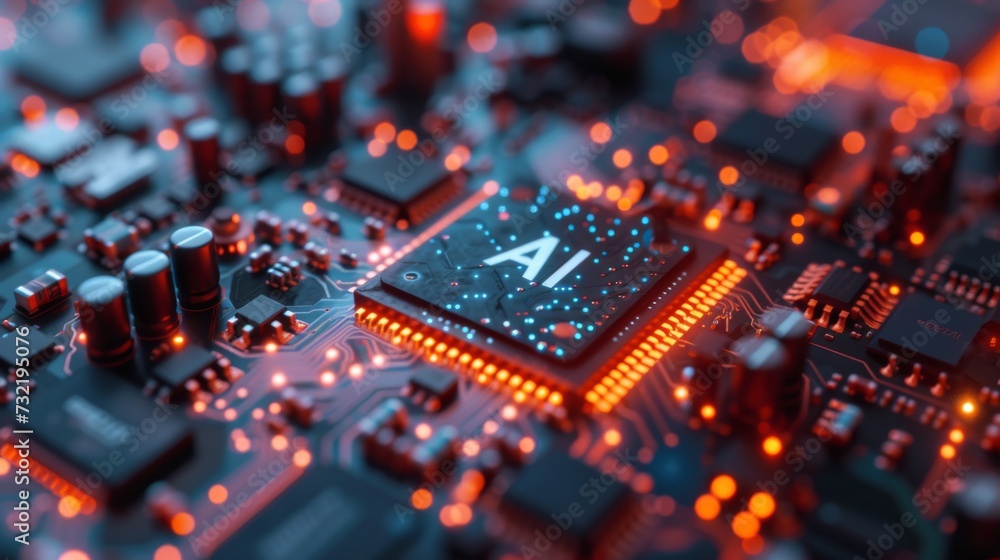Foto de Stock AI, artificial intelligence concept CPU digital ...