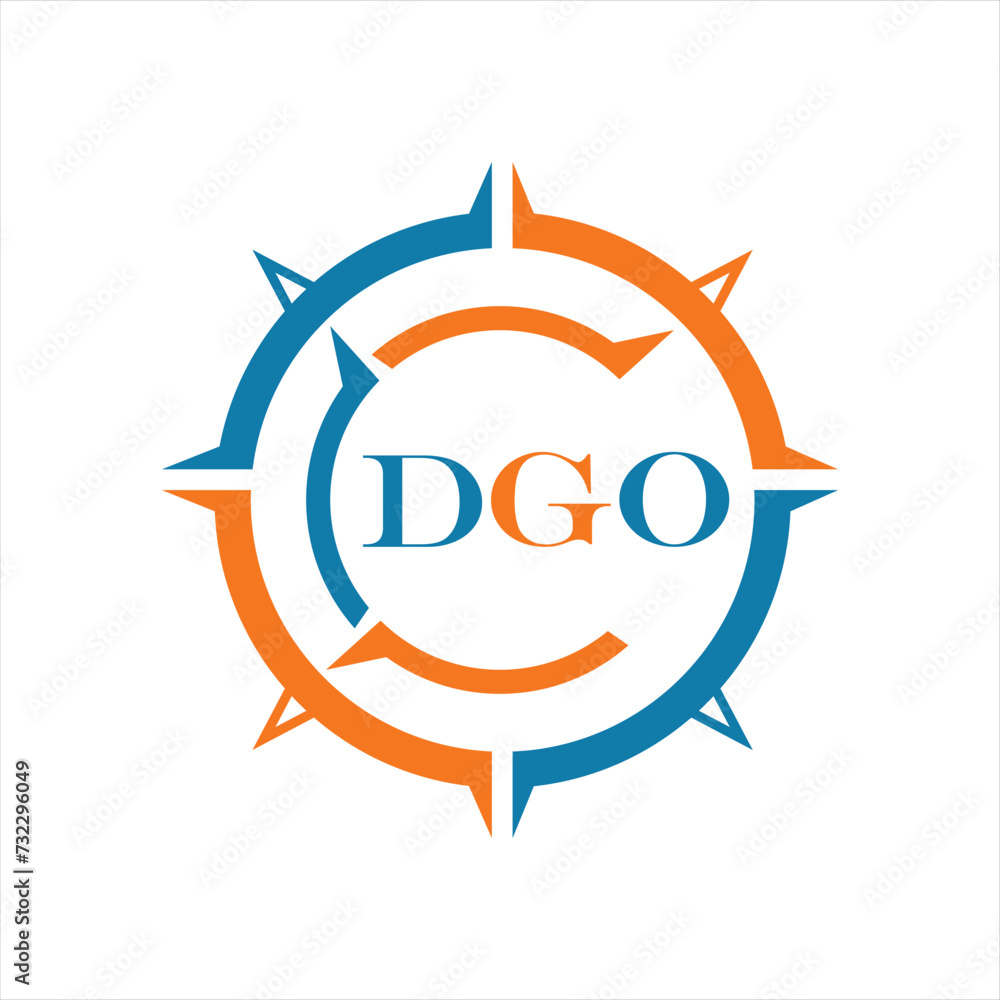DGO letter design. DGO letter technology logo design on white ...