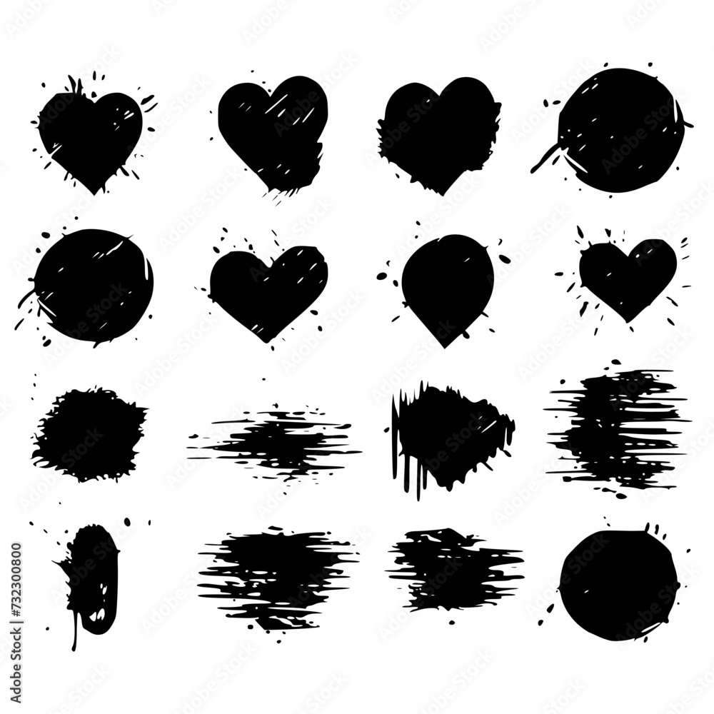 paint splatter svg, ink splatter svg, splatter silhouette, paint streak ...