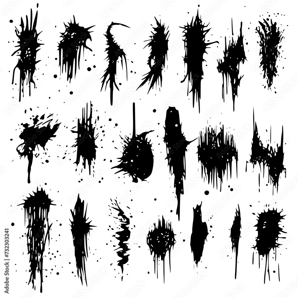 Image vectorielle Stock paint splatter svg, ink splatter svg, splatter ...