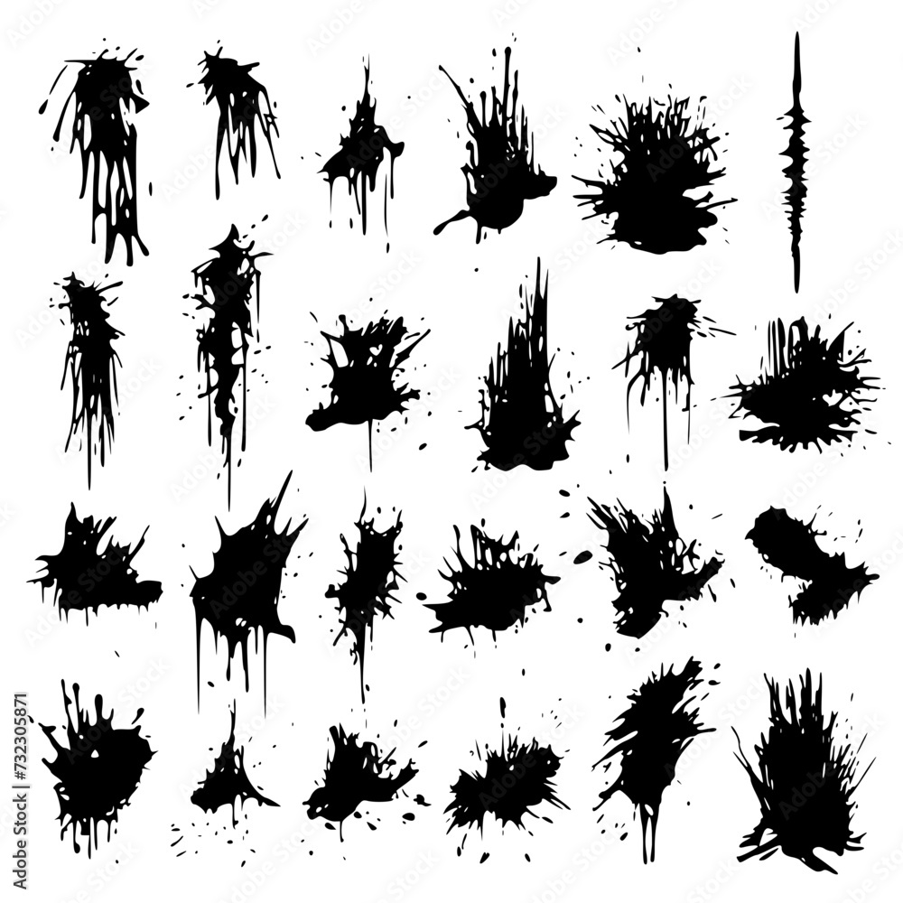 Image vectorielle Stock paint splatter svg, ink splatter svg, splatter ...