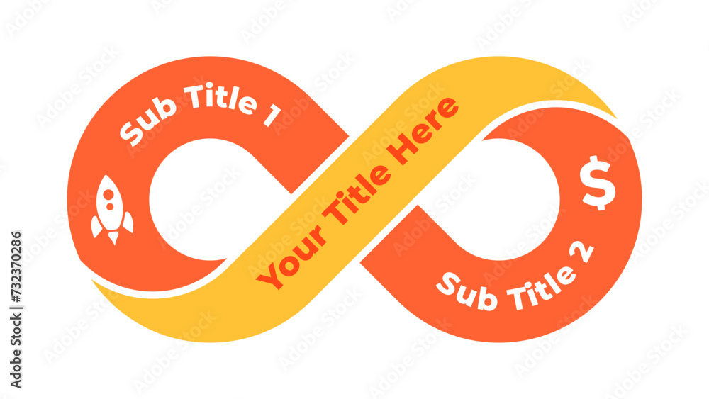 Infinity symbol infographic. Success concept. Startup business cycle ...