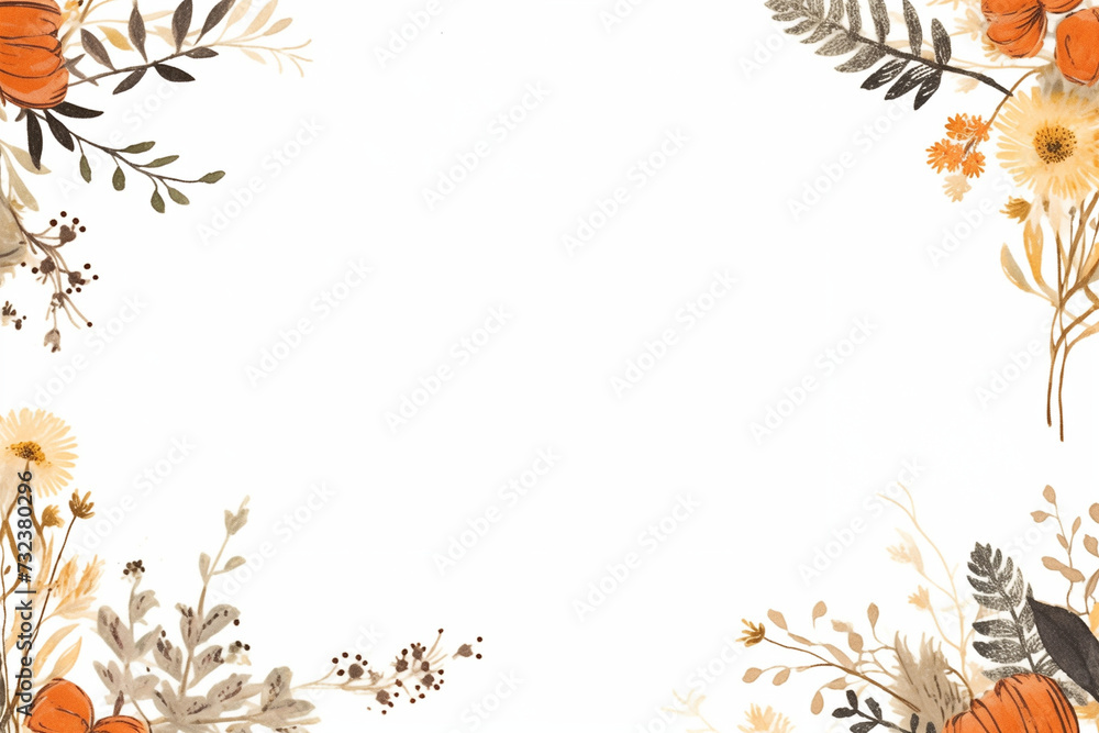 vintage flower border frame, invitations for weddings and parties Stock ...