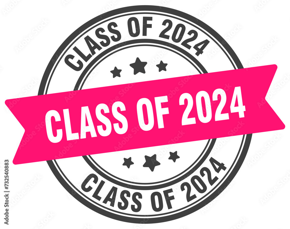 class of 2024 stamp. class of 2024 label on transparent background ...