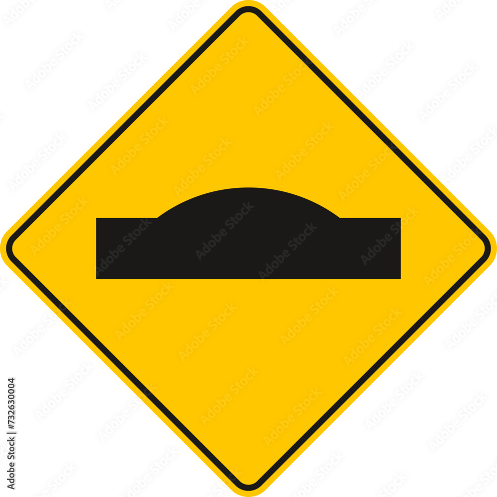 road bump,speed bump ahead, warning sign,Traffic Sign , Vector, symbol ...