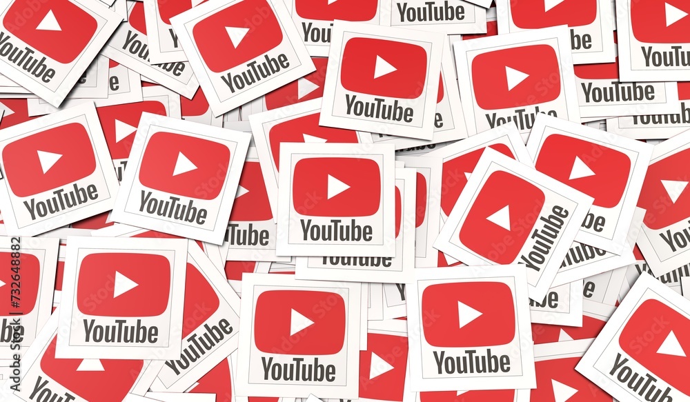 youtube, Social Media Logos Visual Presentation - 3D Background Design ...