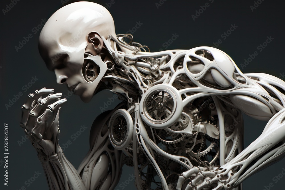 android robot with artificial intelligence futuristic model ...