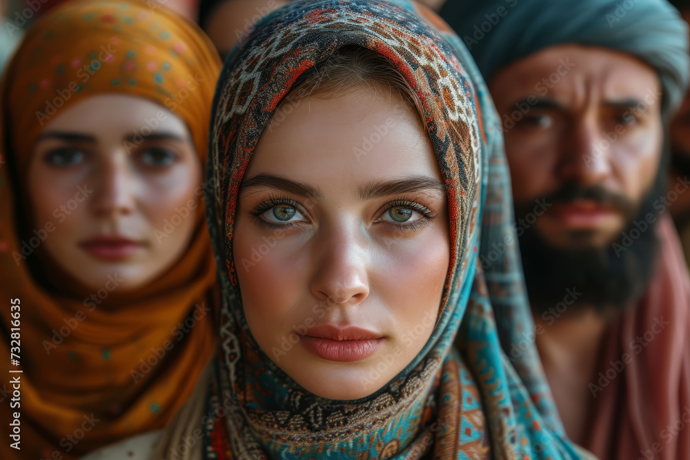A spontaneous photograph of people of different religions coming ...