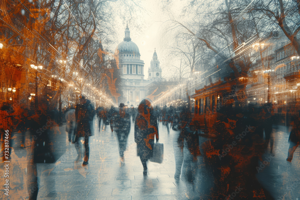 An AR visual where historical figures appear in today's world, creating ...