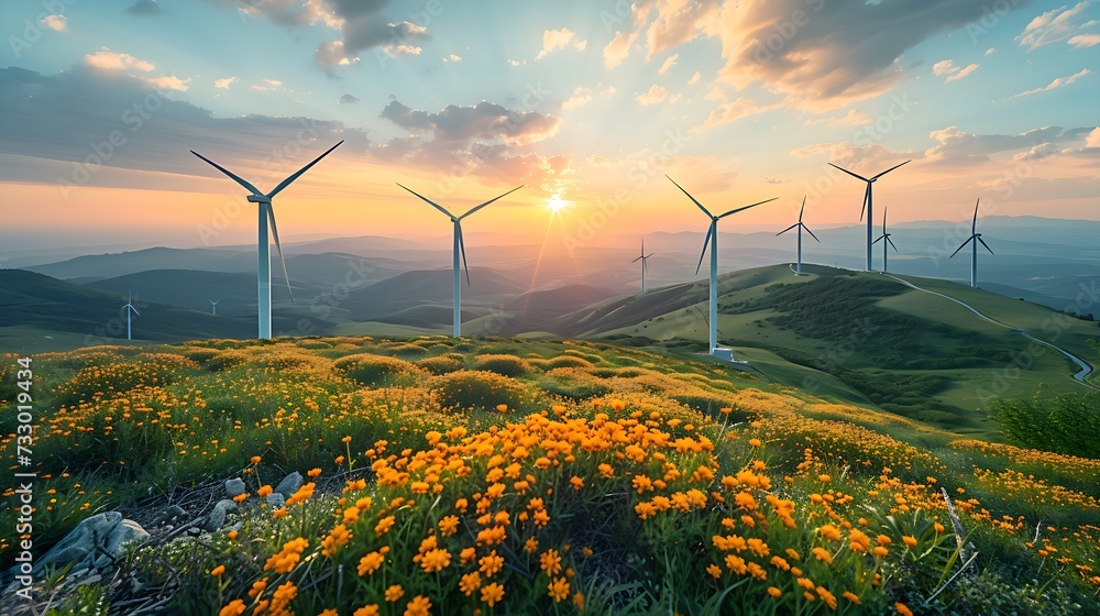 Wind energy: Sustainable, green energy from wind, sun and water. Wind ...