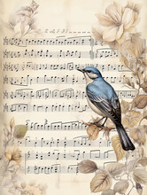 Bird Vintage Music Sheet Free Stock Photo - Public Domain Pictures