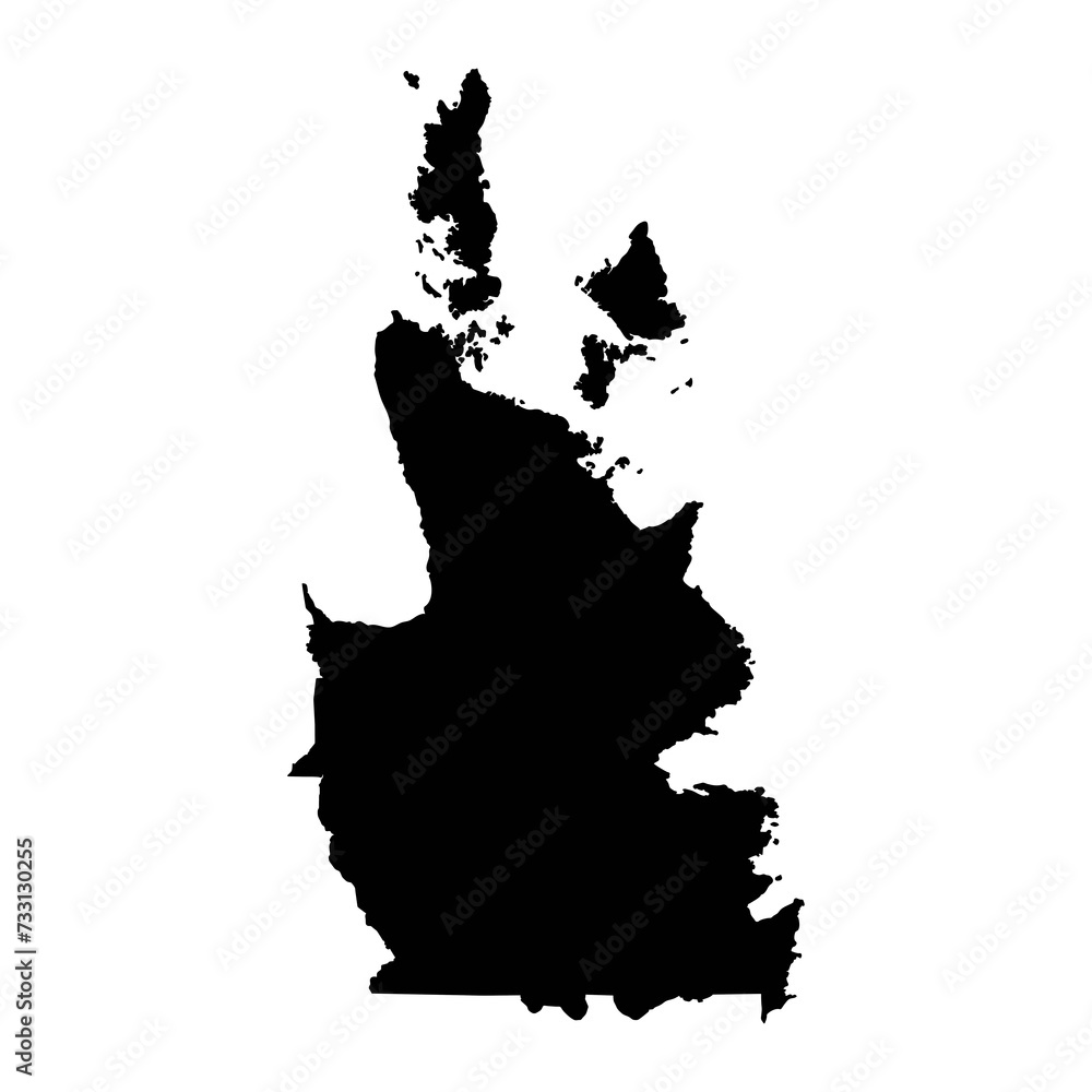 Caraga Region map, administrative division of Philippines. Vector ...