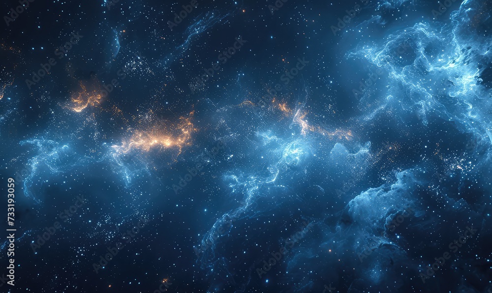 ultramarine galaxy of stars, outer space textures with sparkly stars in ...