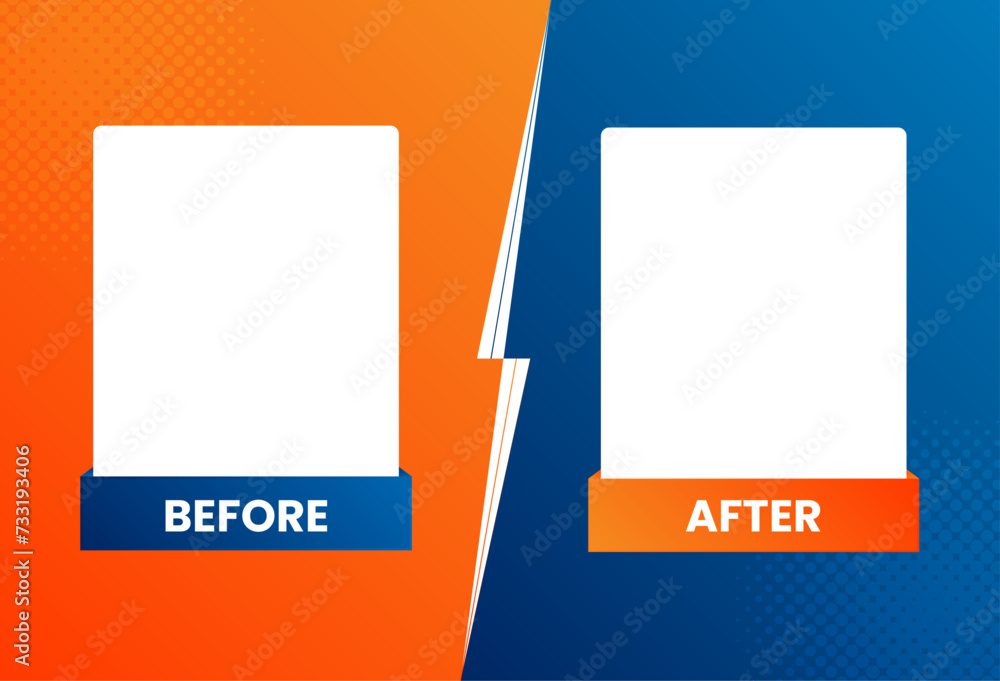 Before and after creative gradient background template. easy compare ...