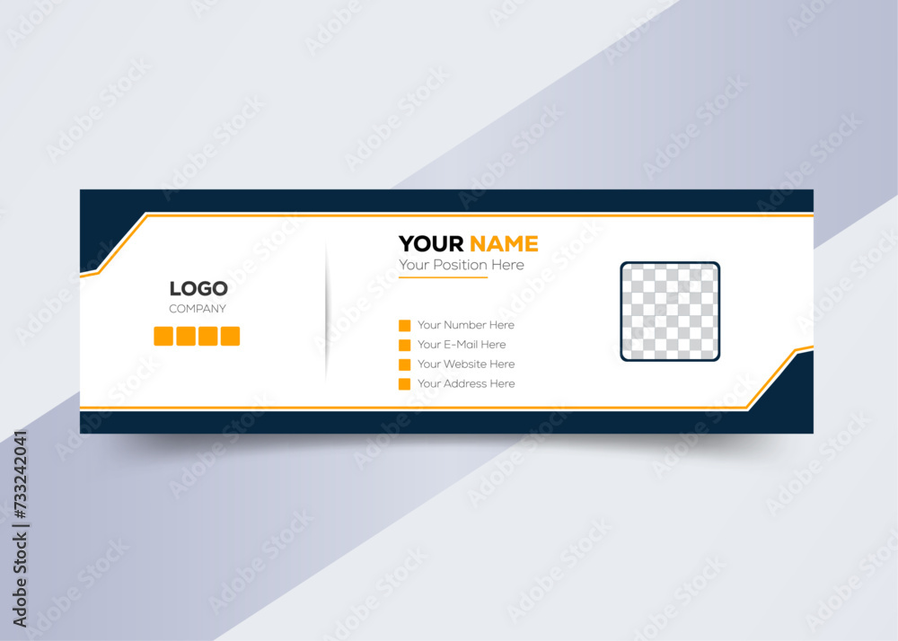 Vector email signature. Professional email signature card template ...