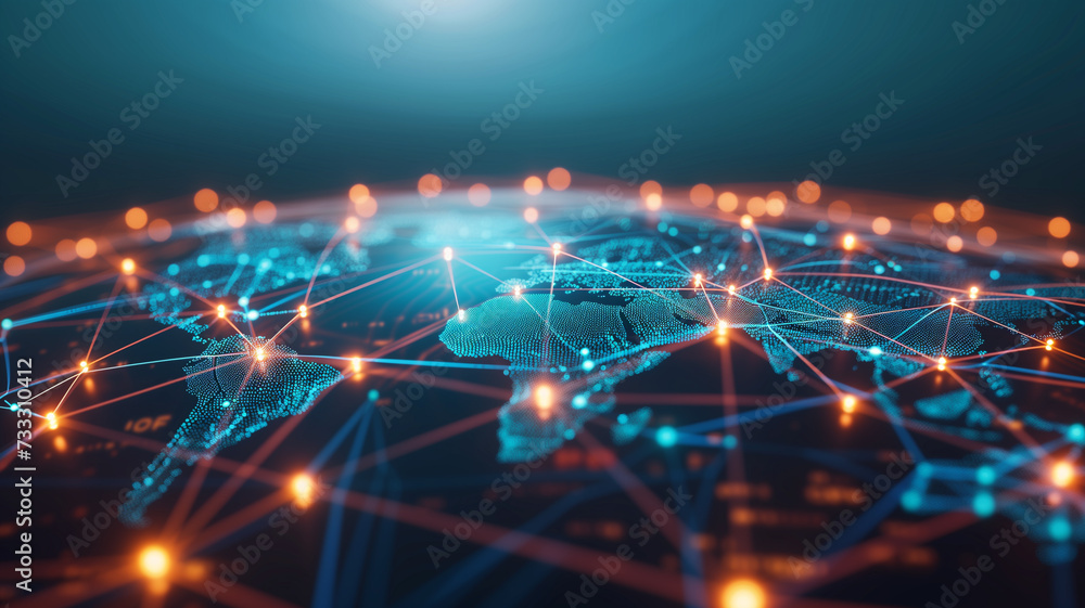 Sophisticated management system interface, displaying various metrics ...