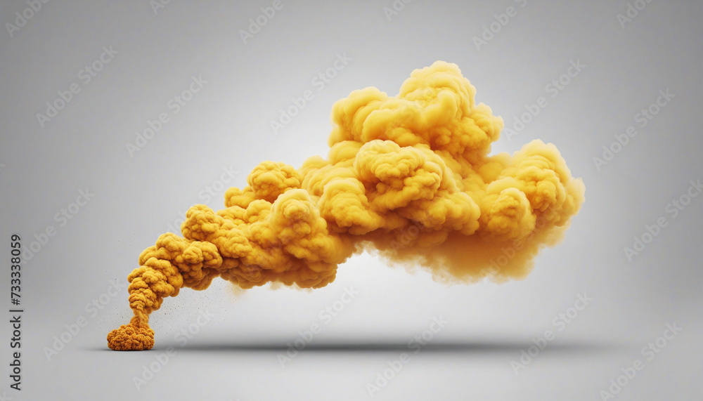 Realistic Yellow Smoke Effect on Transparent Background for Decoration ...
