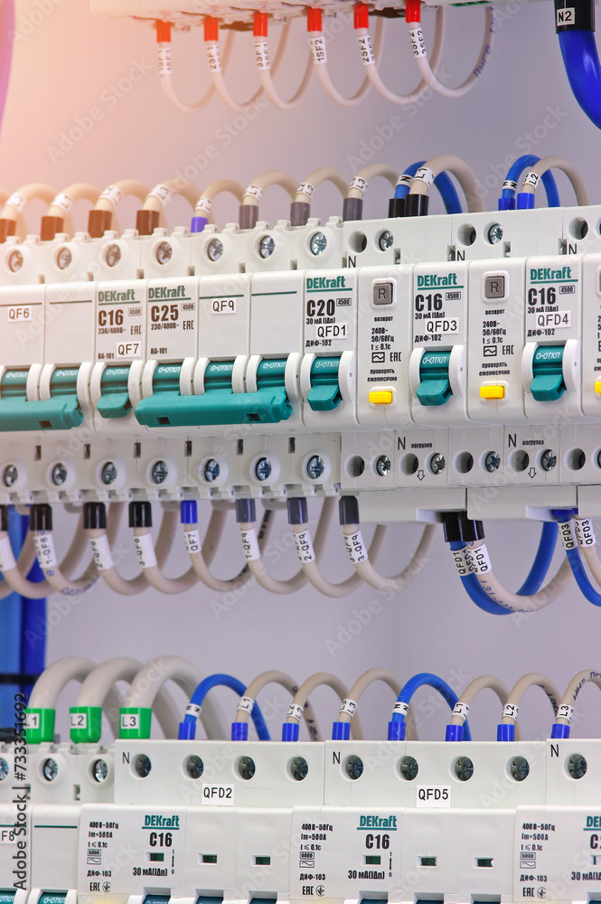 Electrical circuit breakers in load and overload protection are ...