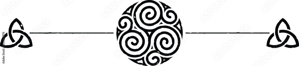 Celtic Symbols Header with Spirals and Triquetra Stock Vector | Adobe Stock